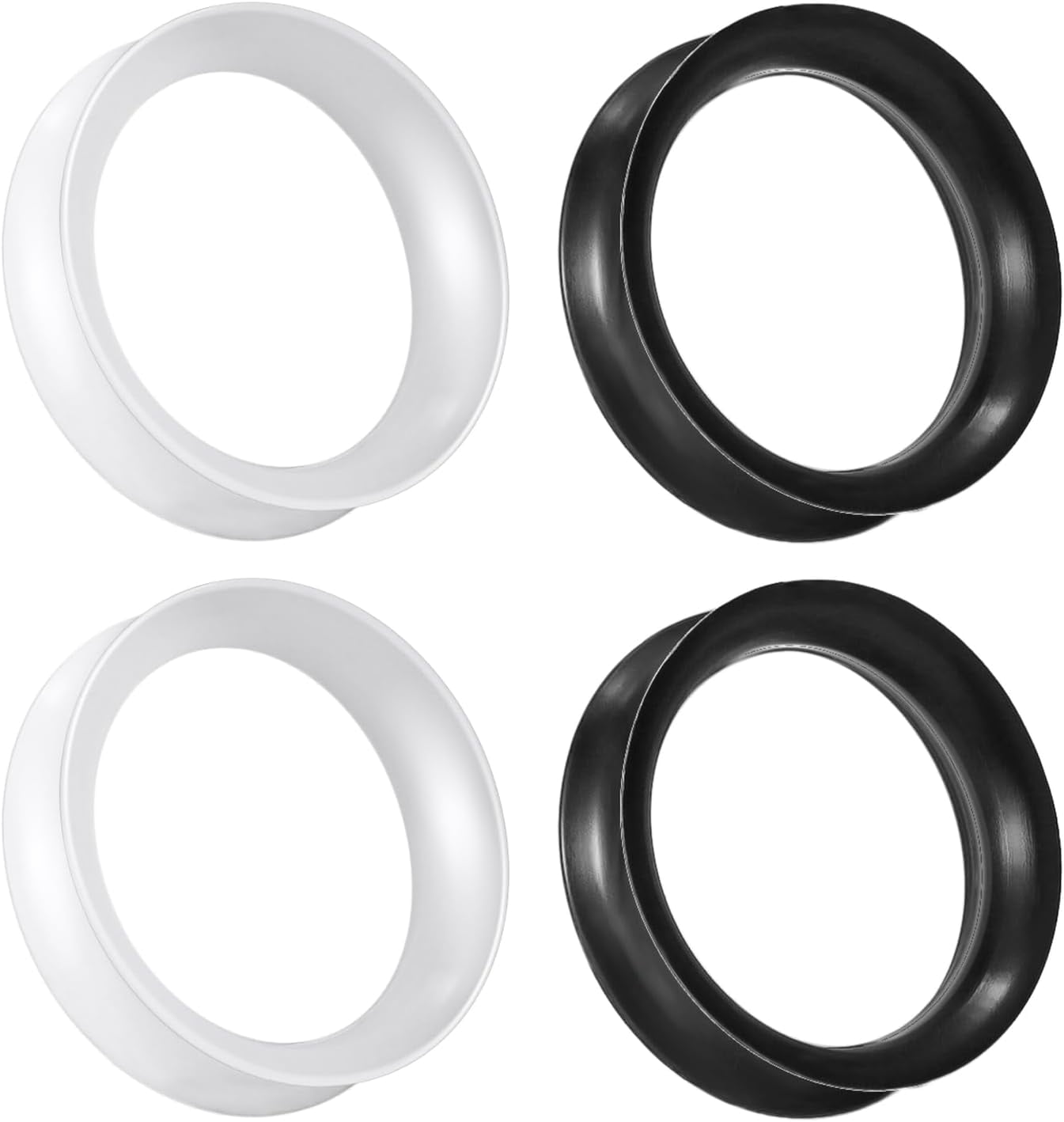 10G-50mm Silicone Ear Gauges Double Flare Tunnels Earrings Flexible ...