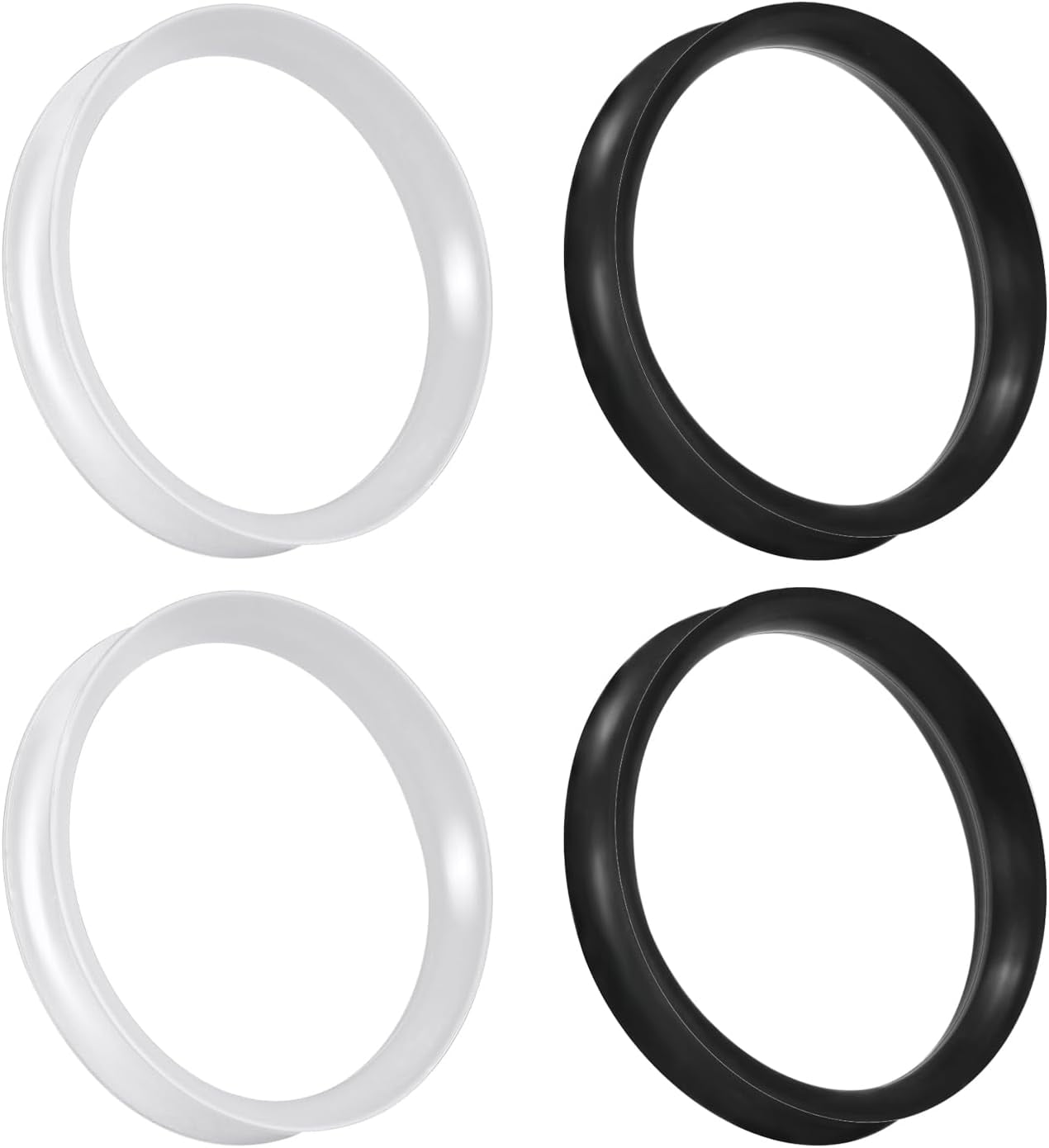 10G-50mm Silicone Ear Top Gauges Double Flare Tunnels Earrings ...