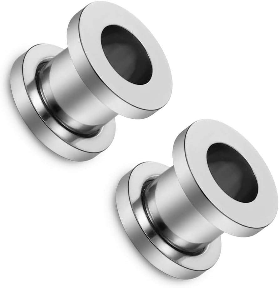 10G 8G 6G 4G 2G 0G 00G F136 Titanium Ear Gauges Screw Fit Flesh Tunnels ...