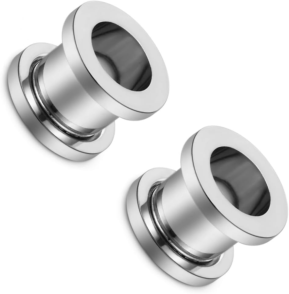 10G 8G 6G 4G 2G 0G 00G F136 Titanium Ear Gauges Screw Fit Flesh Tunnels ...
