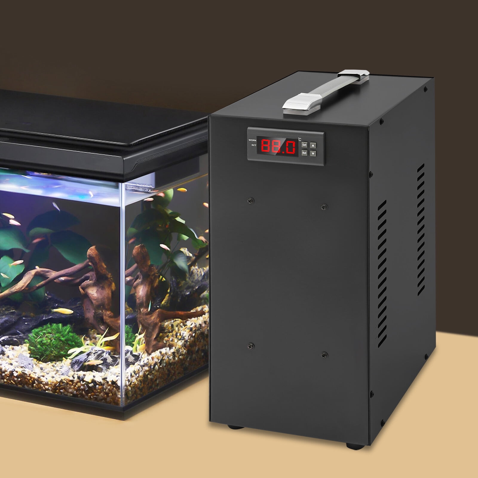 10Gal Aquarium Chiller Cooling Water Chiller Hydroponic LCD Fish Tank ...