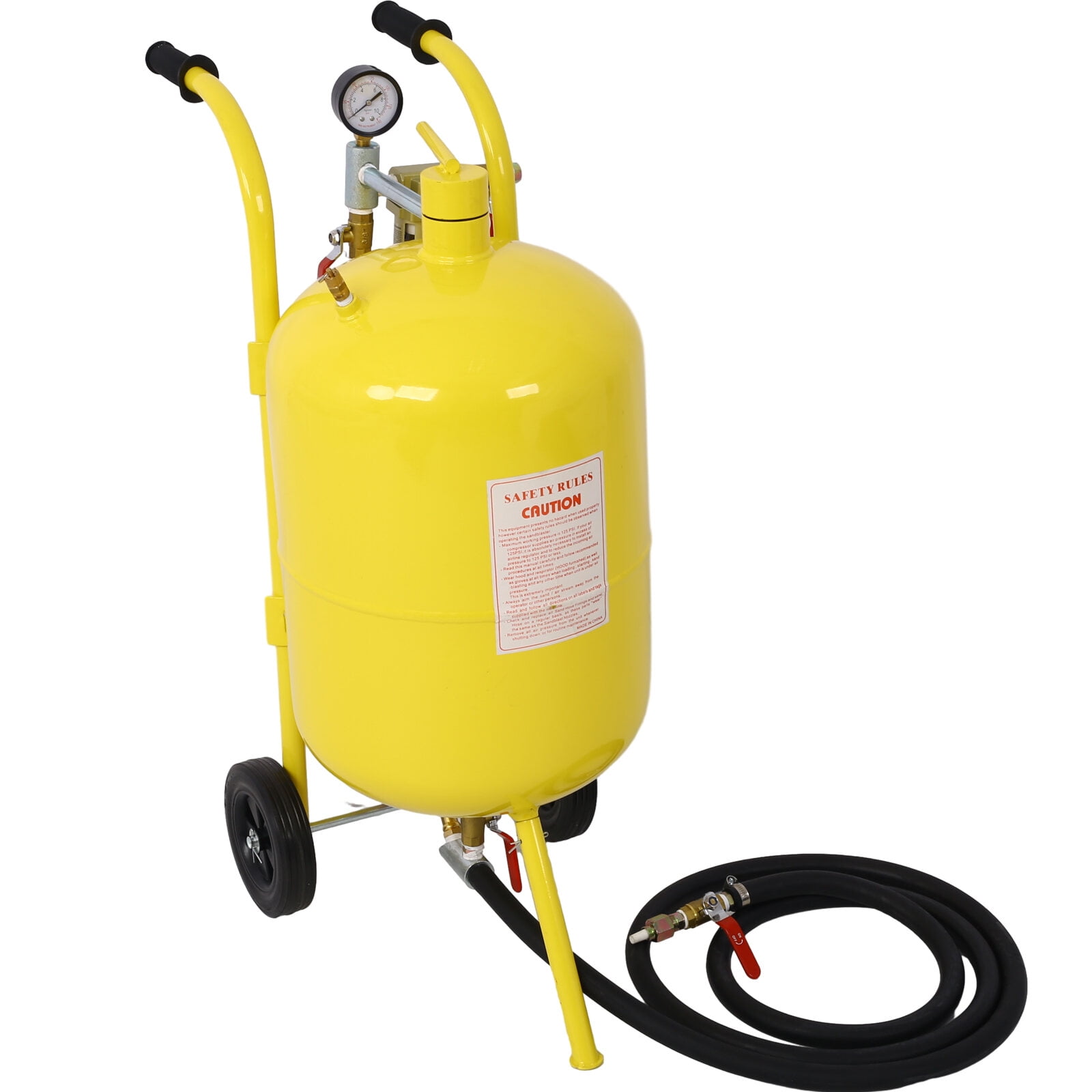 10Gal Pot Sandblaster, 125 Psi Pressure Sand Blasting Complete Kit for ...