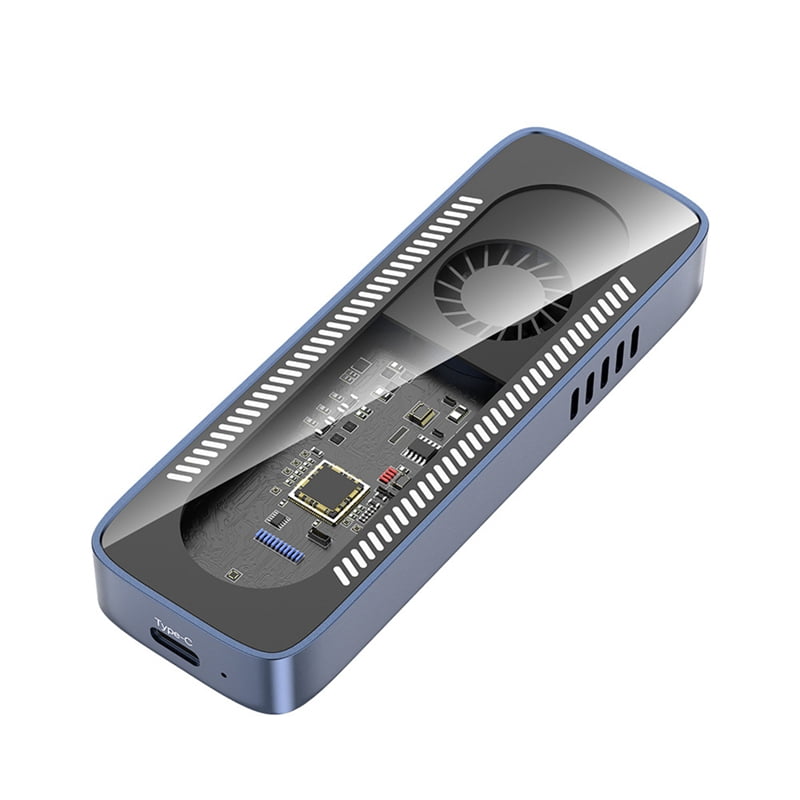 10Gbps M.2 NVME SSD Enclosure with Cooling Fan Type-C M2 NVMe SSD Case ...
