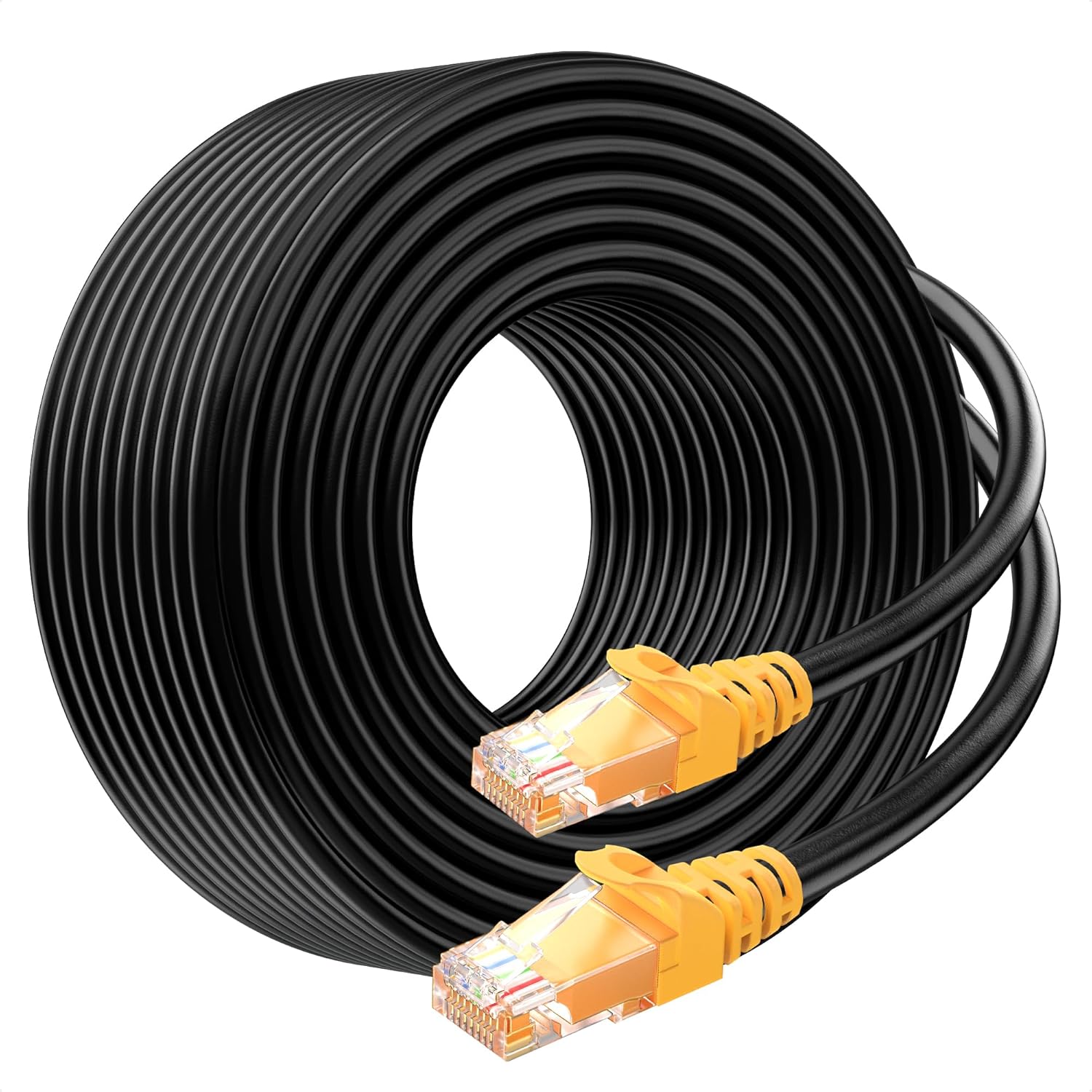 10Gbps Pure Copper 24 Awg 200Ft Cat 6A / Cat 6 Outdoor Ethernet Cable ...