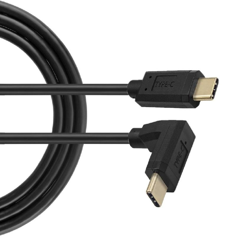 10Gbps Right Angle USB Type C to USB C Cable Fast Charging Cord ...