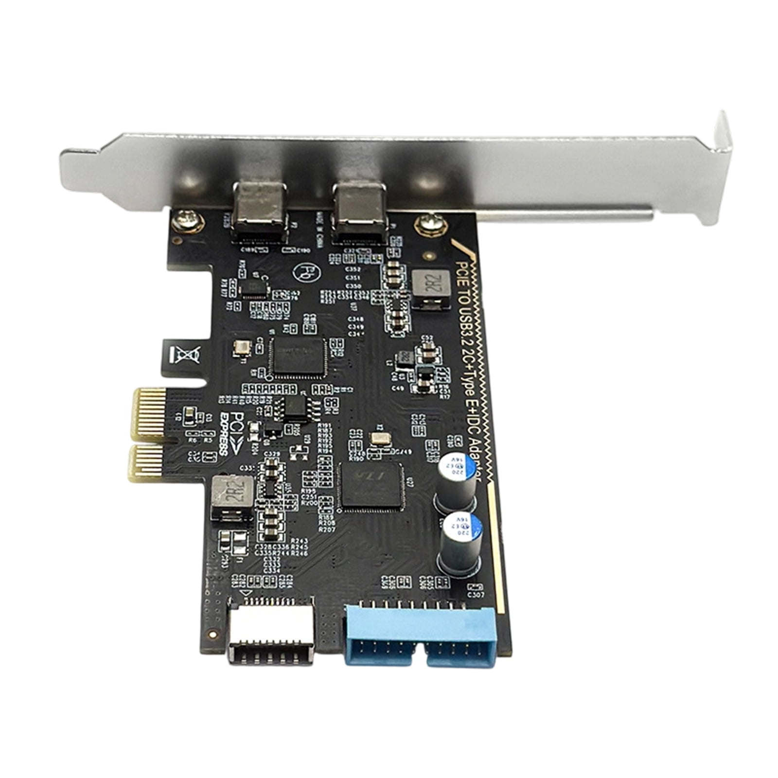 10Gbps USB 3.2 PCIe Card, Type-C Ports with Metal Heat Dissipation ...