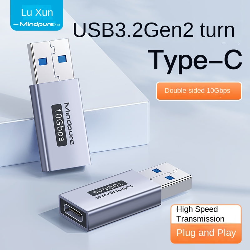 10Gbps USB C Female to USB Male Adapter (2-Pack), 3.1 USB A to C ...