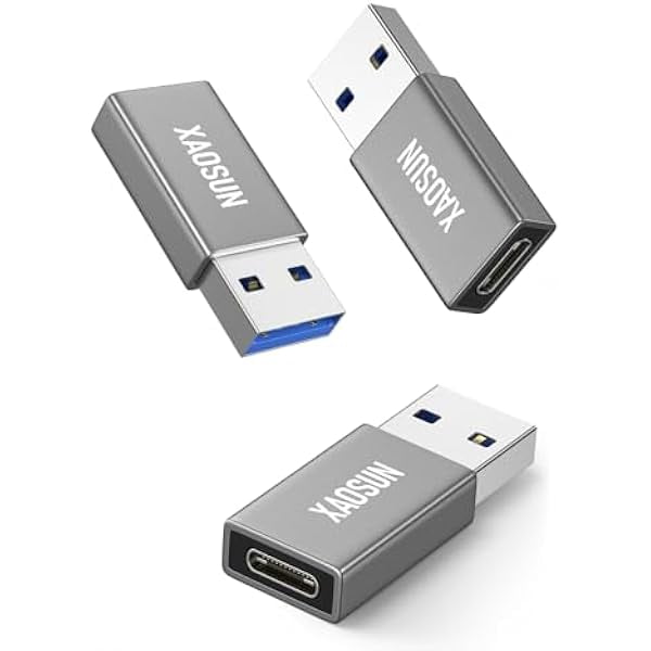 10Gbps USB to USB C Adapter 3 Pack, 3.1 USBC Female to USB Male Adapter ...