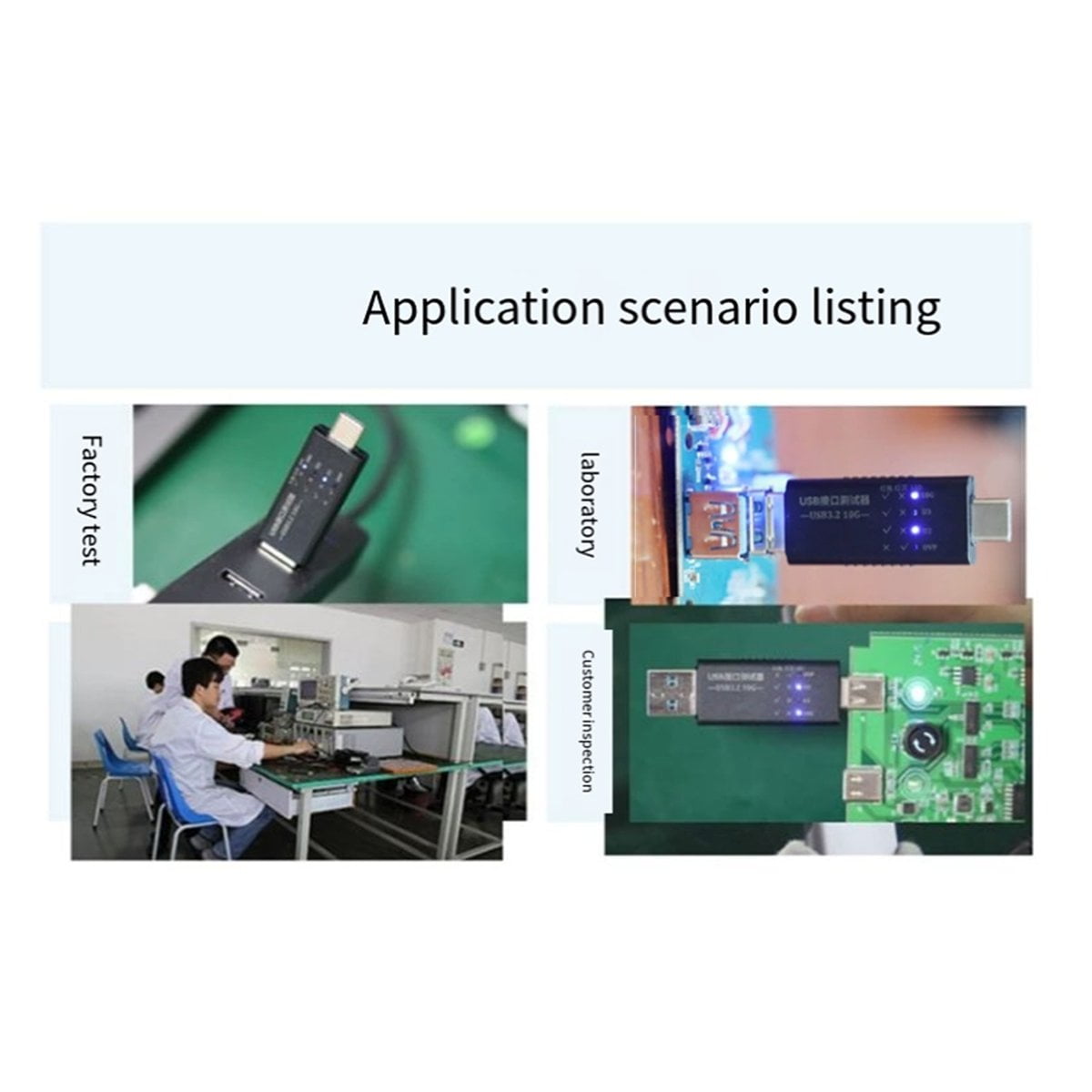 10Gbps USB3.2 Interface Tester HUB QC Test Type-C Docking Station USB ...