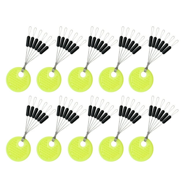 10Grop Oval/Cylinder Shape Float Stop Stoppers Rubber Fishing Bobber ...