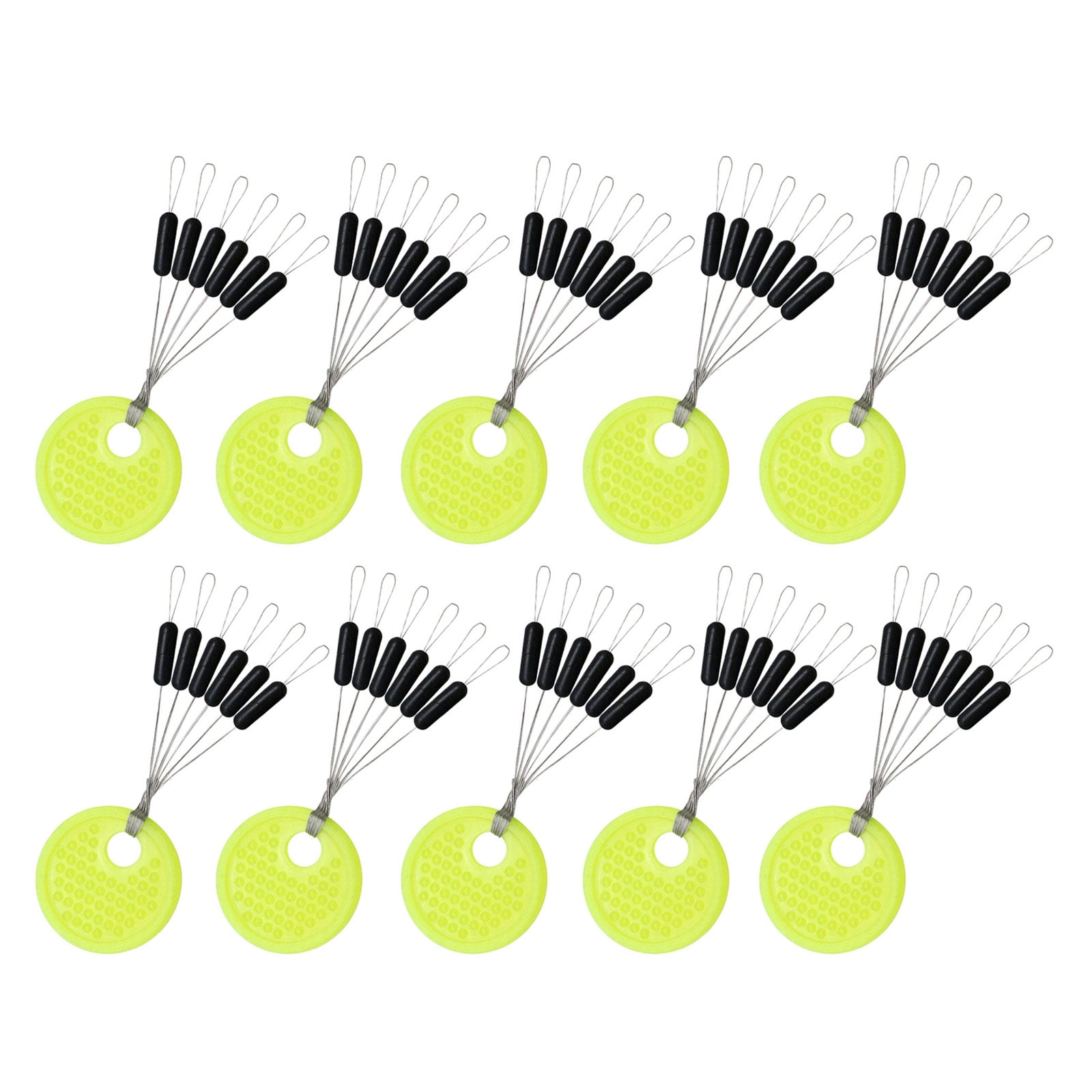 10Grop Spaces Bean Rubber Fishing Bobbers Stoppers Shape Float Stop ...