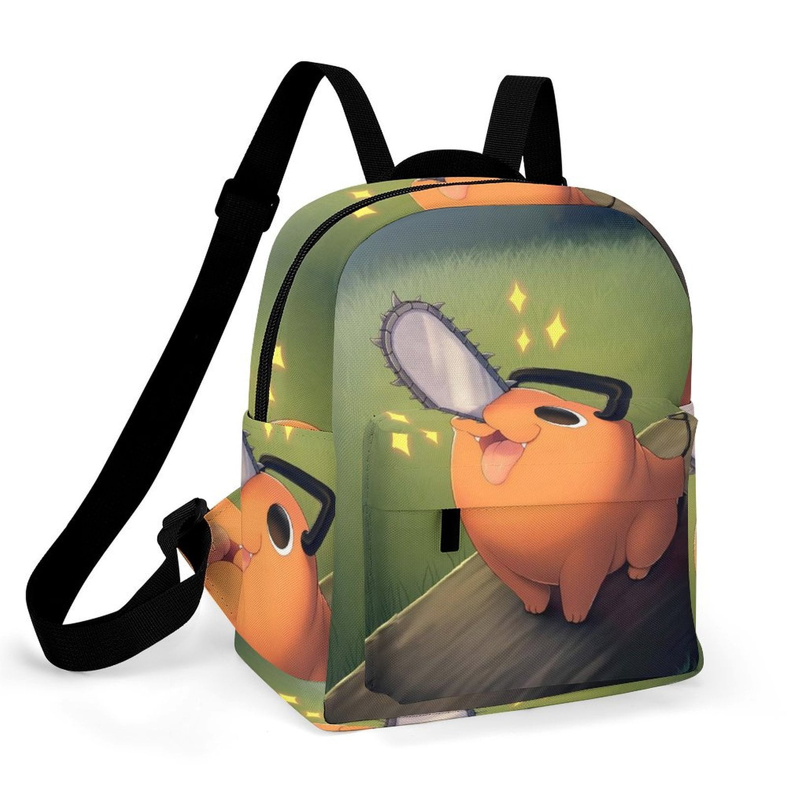 10In Chainsaw Orange Men Backpack Front Pocket Small Knapsack Daypack ...