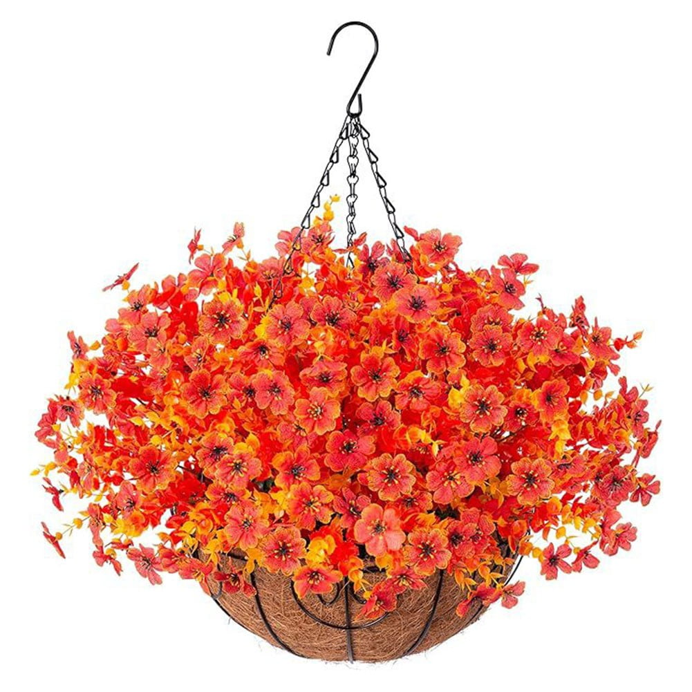 10In DIY Chain Hanging Basket with Artificial Violet Charming Home ...