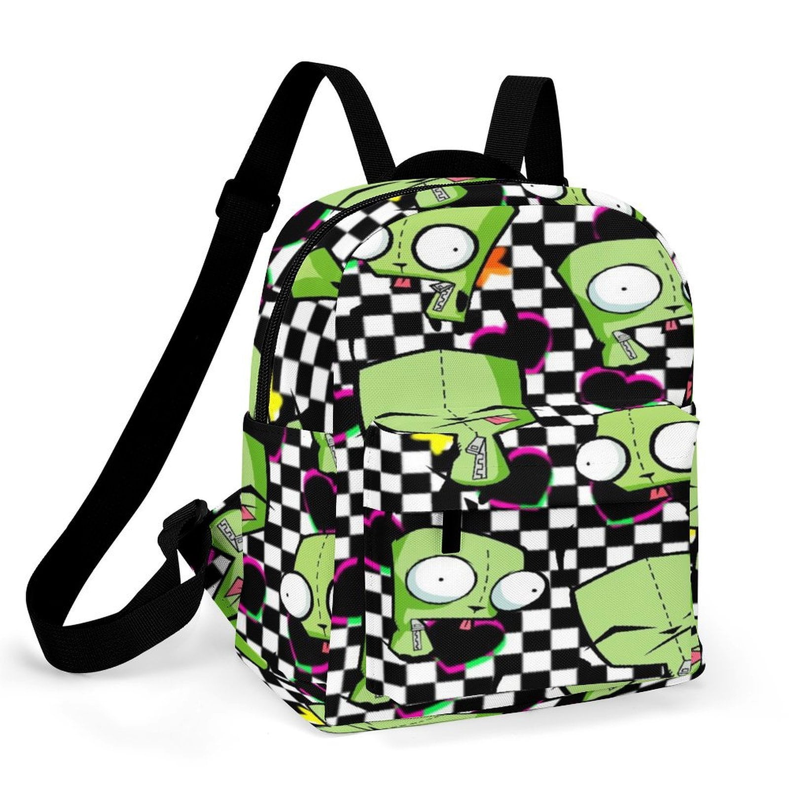 10In Inva-der Monster Z1m Gir Backpack Front Pocket Small Knapsack ...