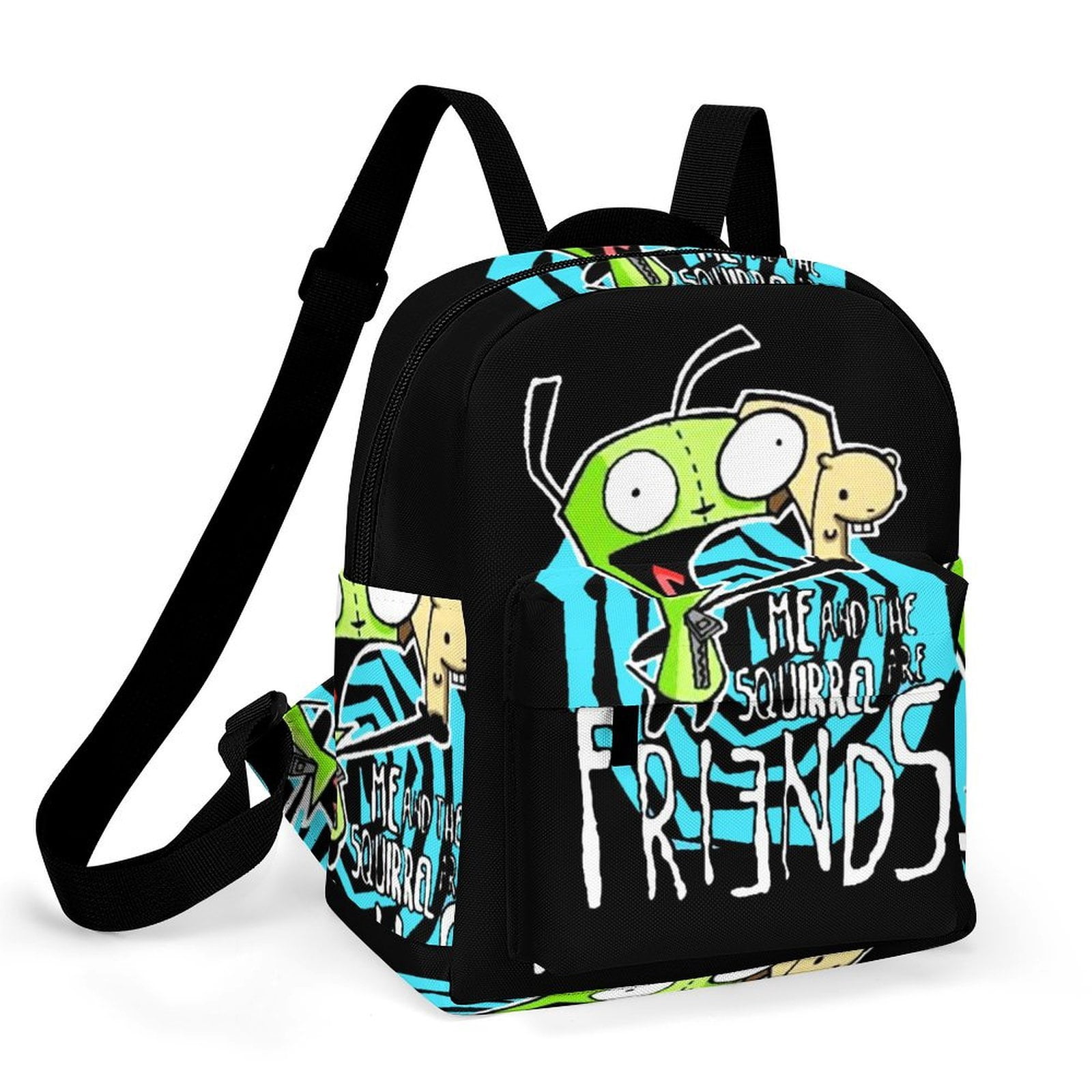 10In Inva-der Monster Z1m Gir Backpack Front Pocket Small Knapsack ...