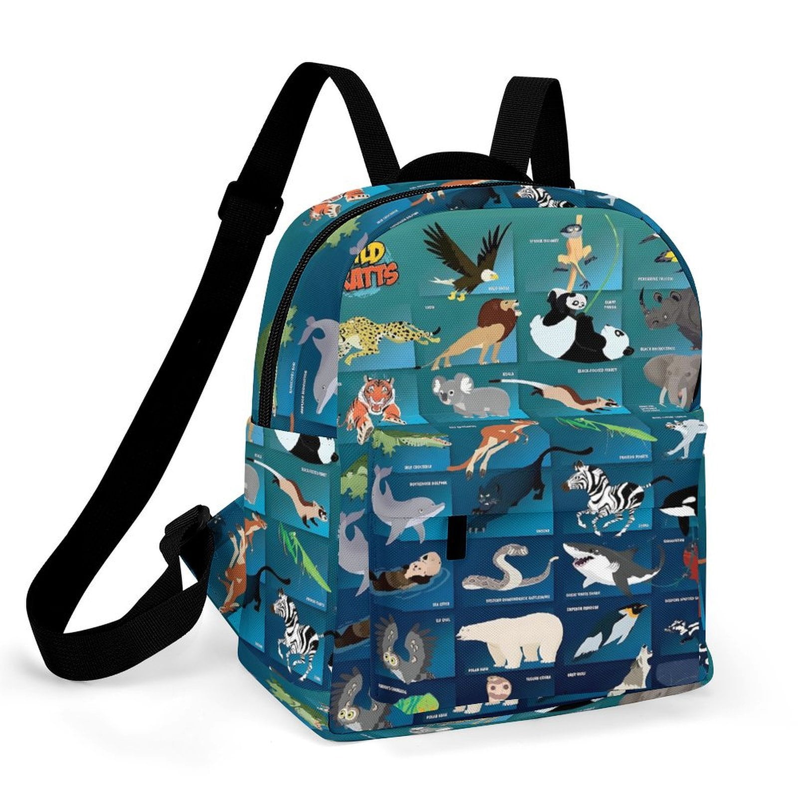 10In Wild Animal Kra-,tt2 Backpack Front Pocket Small Knapsack Daypack ...