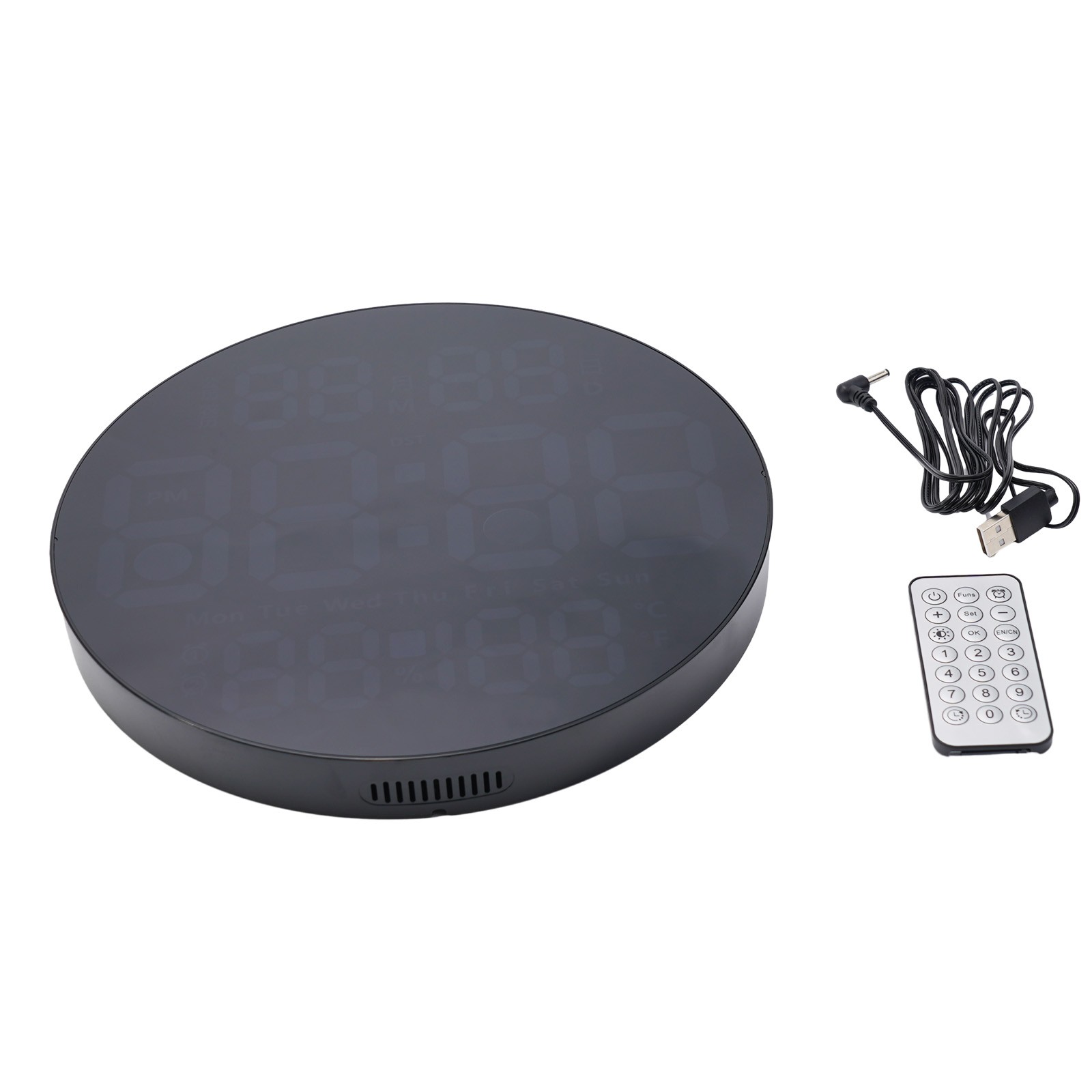 10Inch LED Digital Wall Clock Multifunctional Home Clock Temperature ...