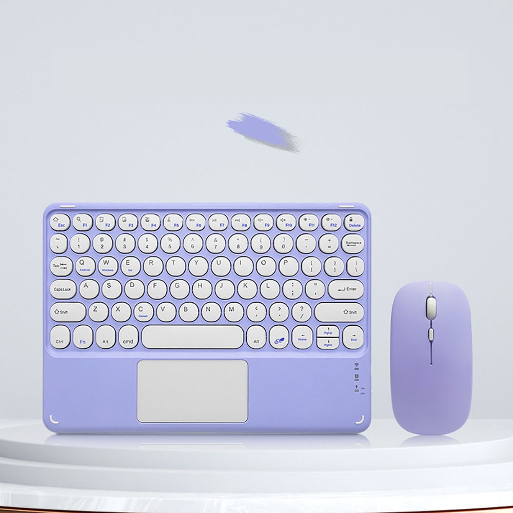 10Inch Round Keycaps Bluetooth Touch Keyboard + Dual-Mode Bluetooth ...