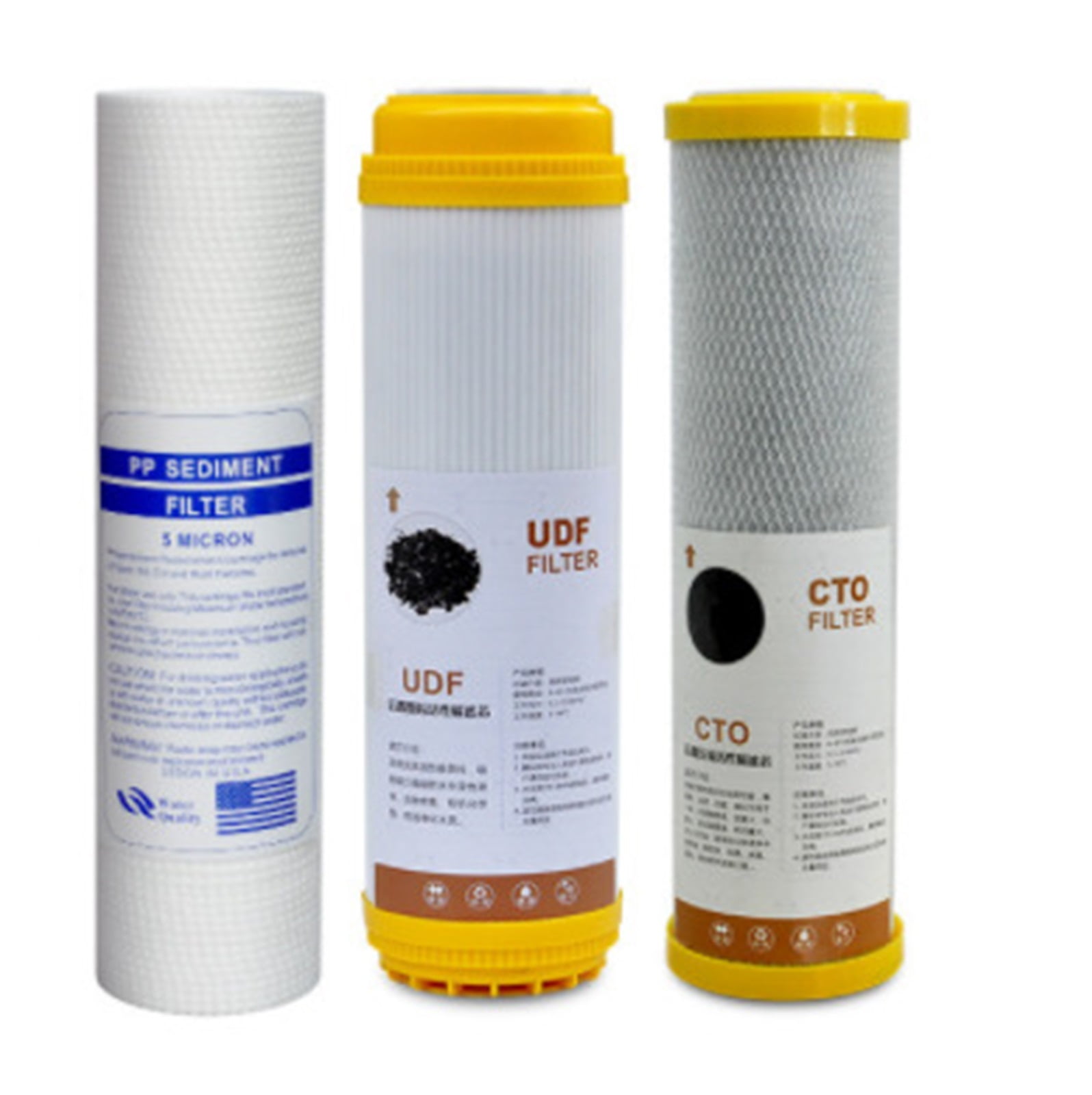 10Inch Water Filter Cartridge CTO/UDF/PP Water Filter Actived Carbon ...