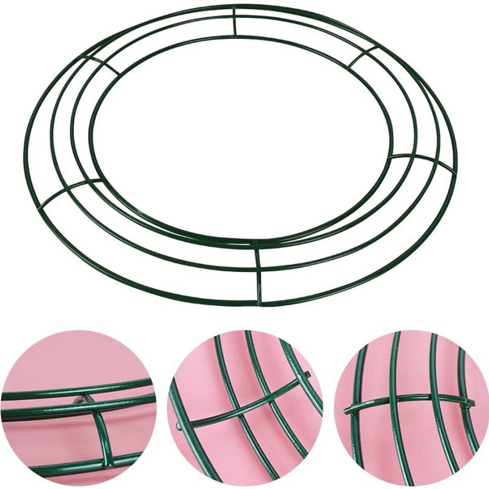 10Inch Wire Frames - Green Metal Round Wreath Forms for Floral ...