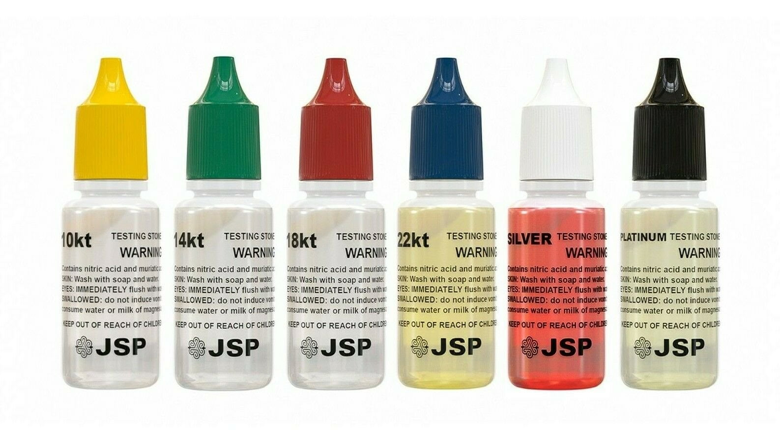 10K 14K 18K 22K 24k PLATINUM GOLD SILVER TEST ACID TESTING TESTER KIT ...