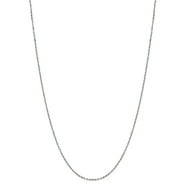 Stainless Steel/Orange-Coated 7-Strand Cable 16" Chain with 14K White ...