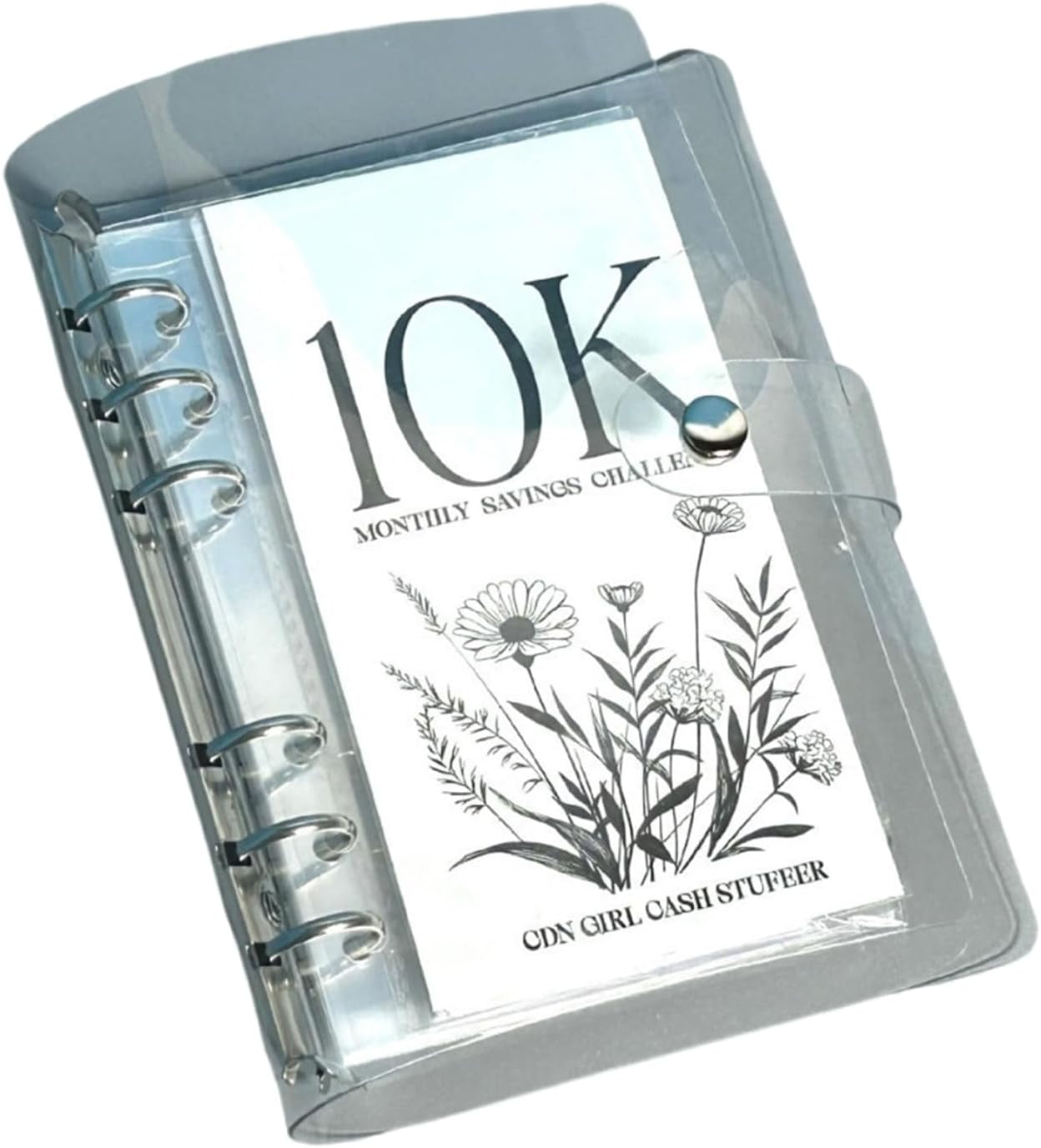 10K/5K/2.5K Savings Challenge Binder – Clear Envelope Covers Monthly ...