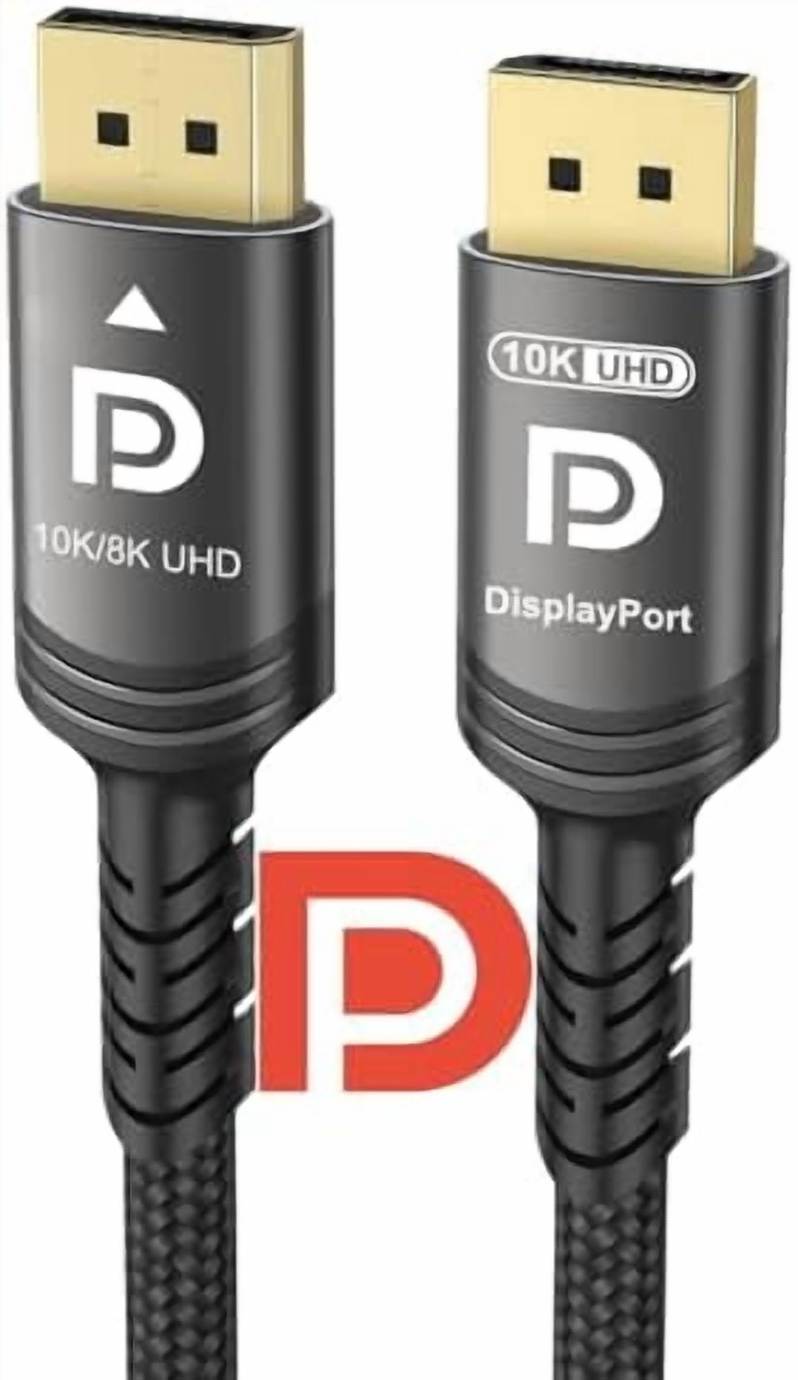 10K 8K DisplayPort 2.1 54Gbps 5 FT, DP to DP Cord 4K 240Hz 165Hz 144Hz ...