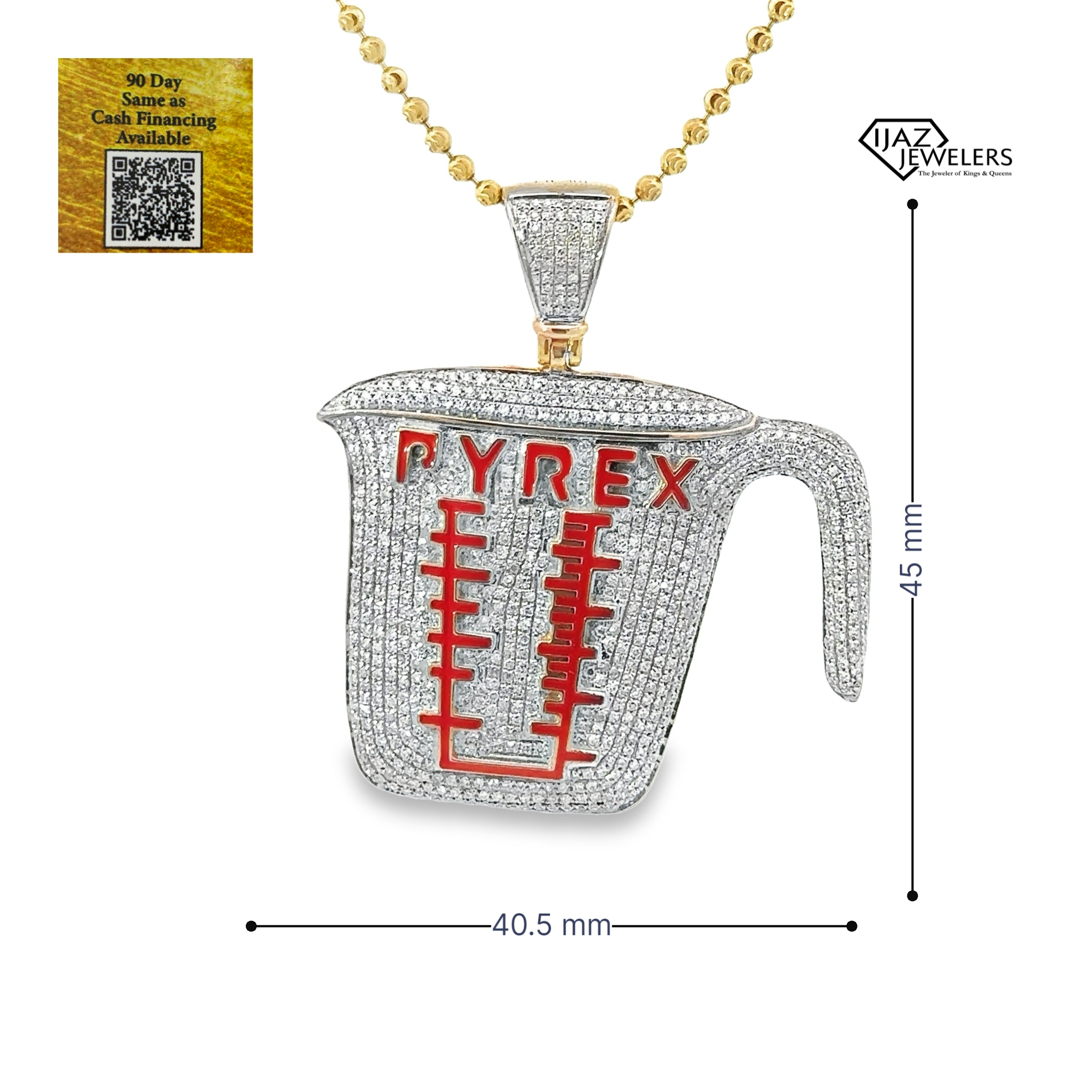10K Gold 1.51 CTW Diamond Pyrex Charm - Walmart.com