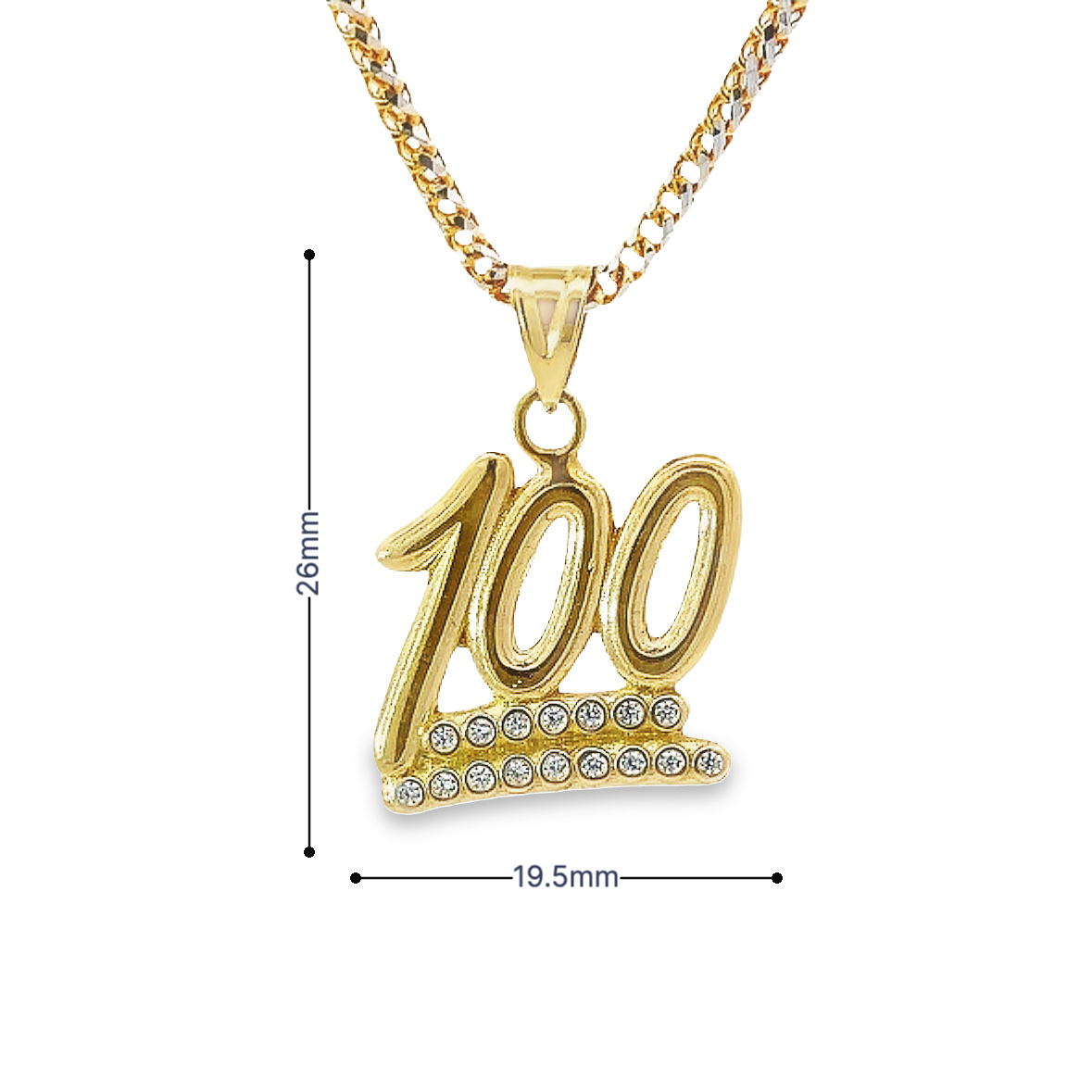 10K Gold 100 Emoji Charm - Walmart.com