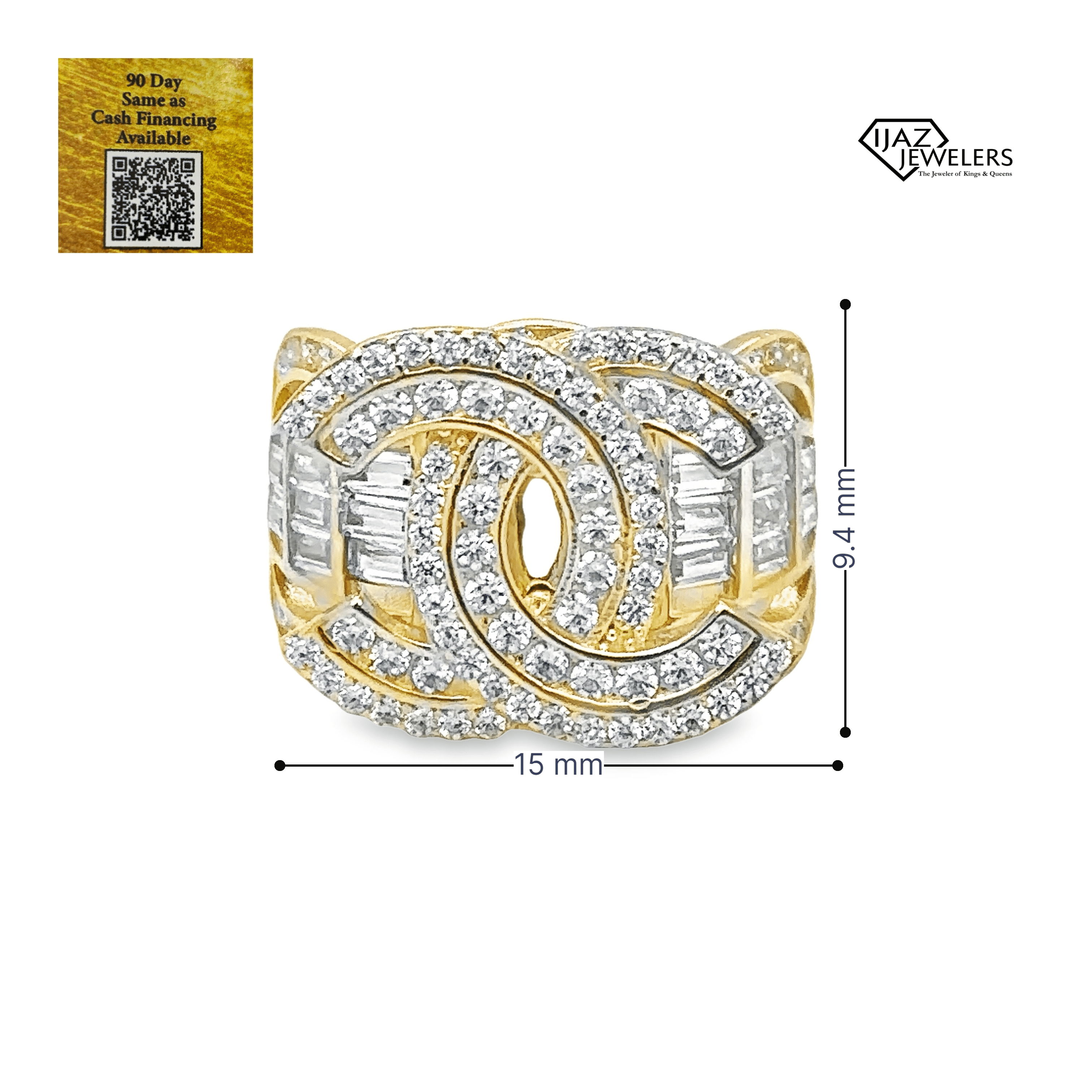 10K Gold CZ CC Ring - Walmart.com