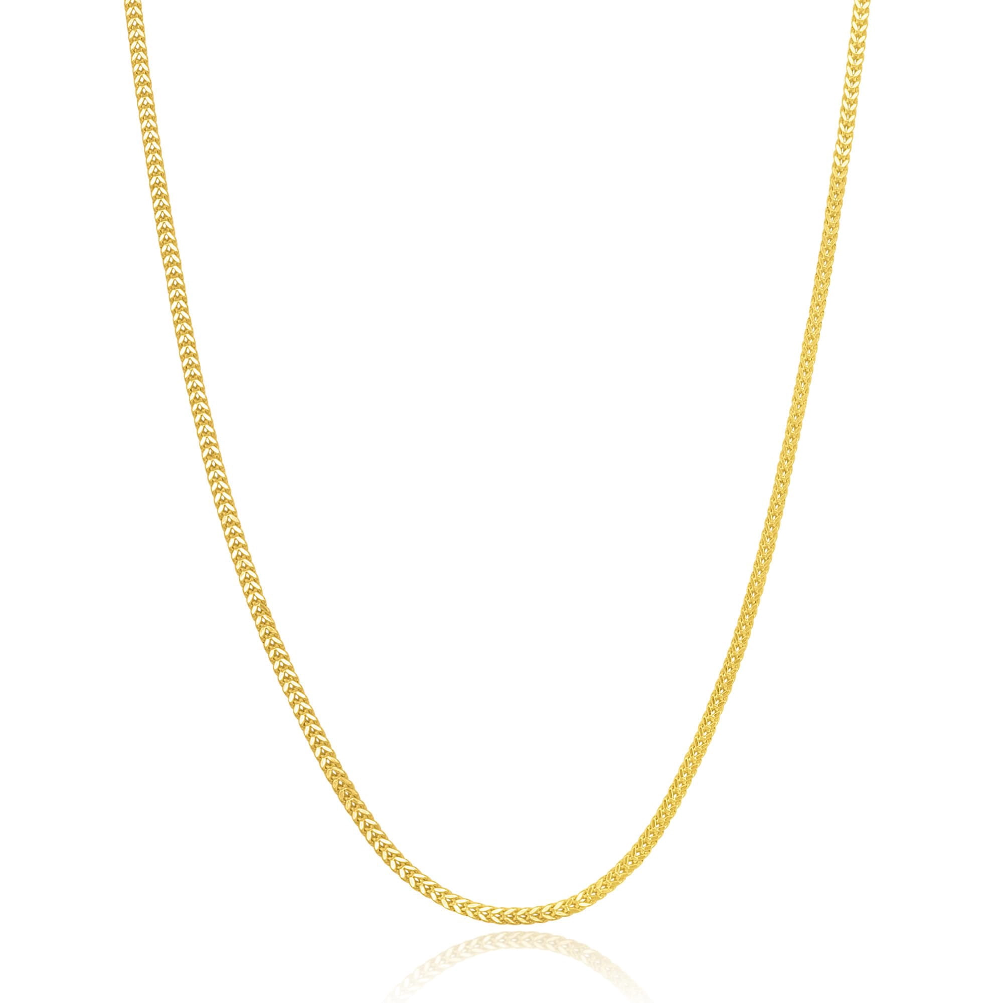 10K Gold Chain 1.4MM Hypoallergenic Franco Chain in 20 Inches | Solid ...