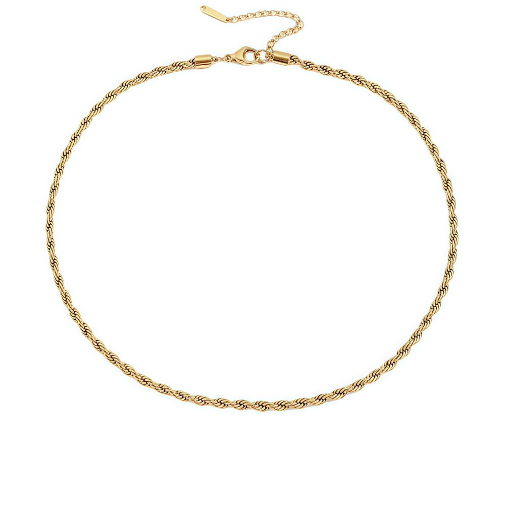 10K Gold Chain Necklace Collection - 10K Solid Yellow Gold 3mm 20 ...