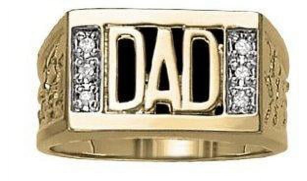 10K Gold & Diamond DAD Ring - Walmart.com