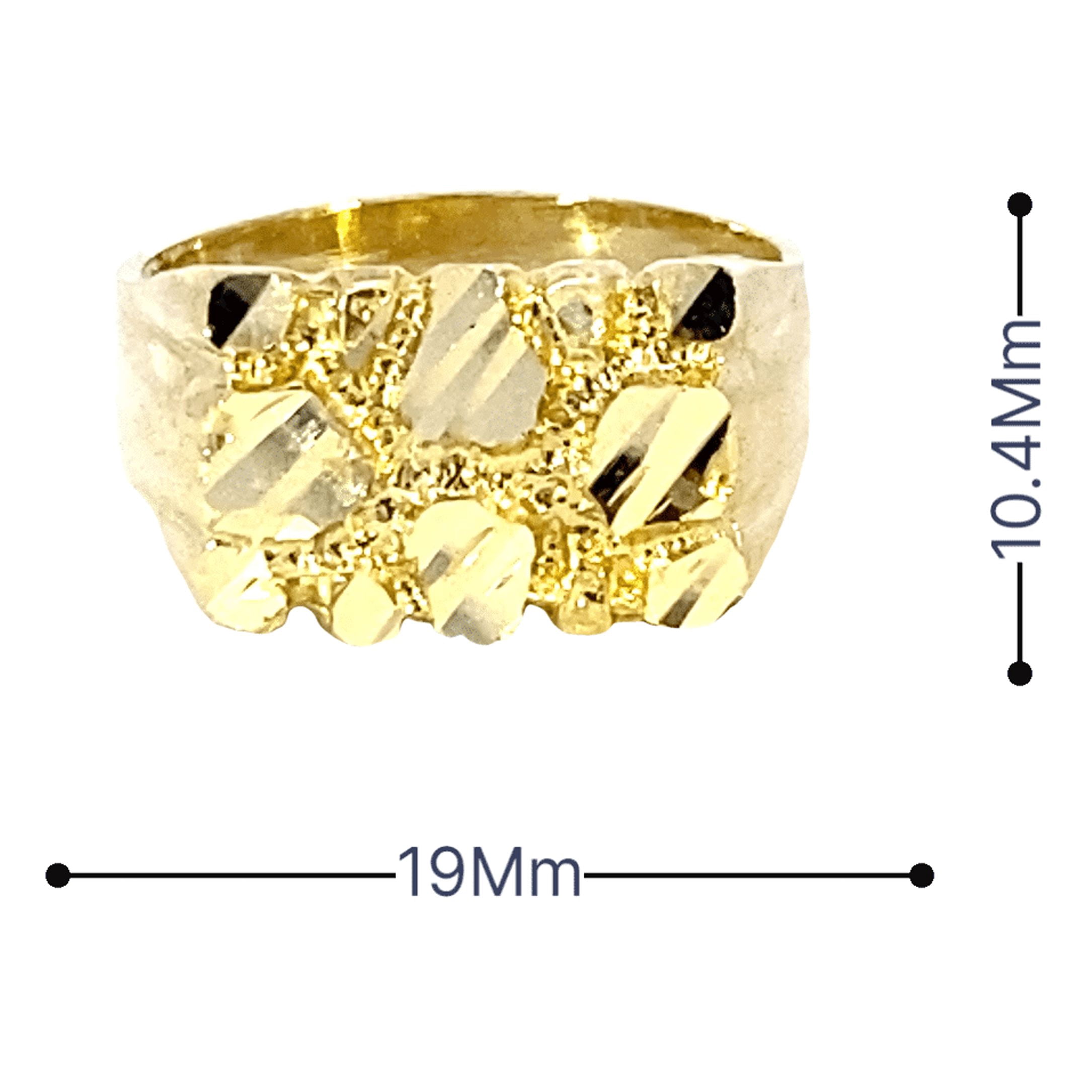 10K Gold Nugget Ring 4.2 Grams - Walmart.com