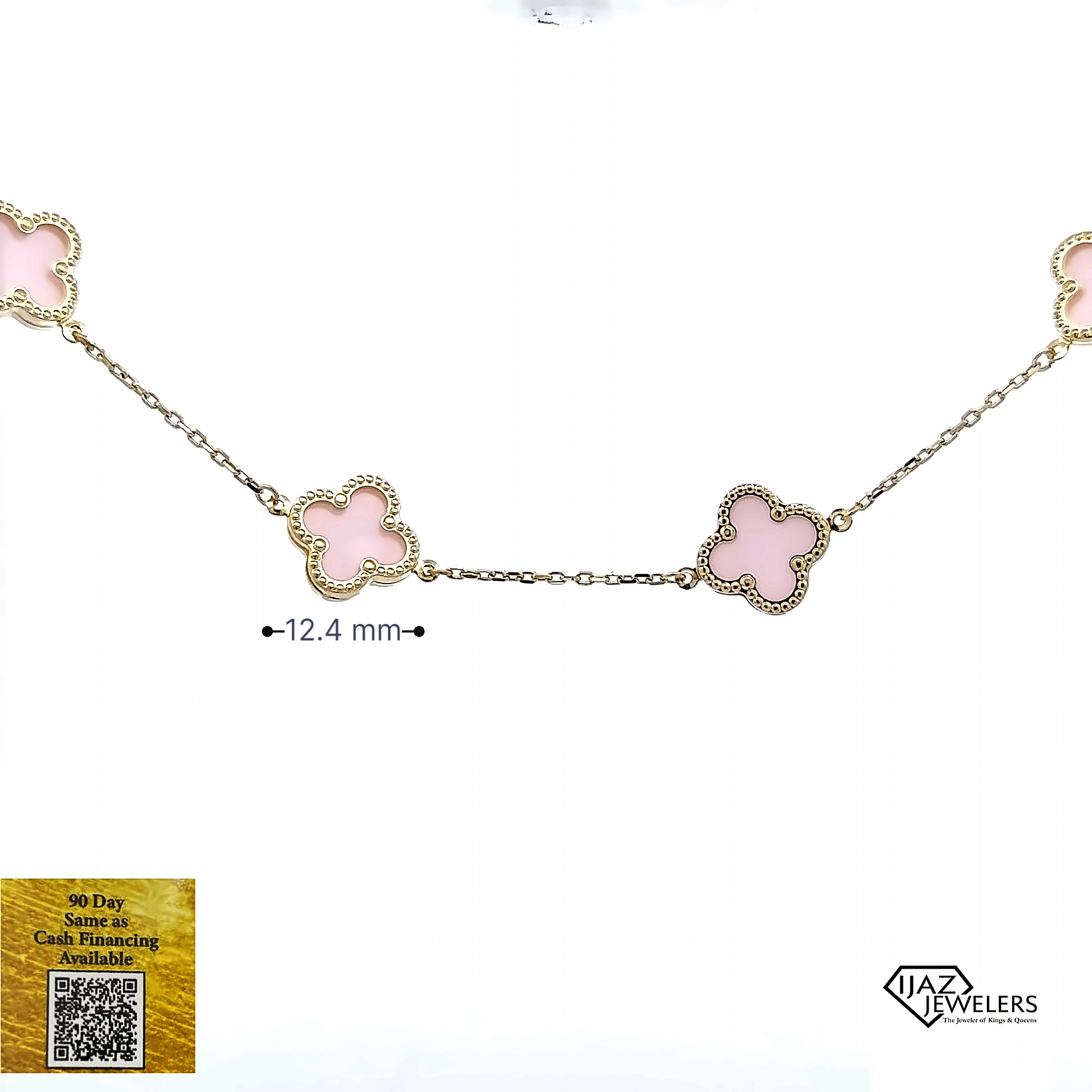 10K Gold Pink Porcelain VC Inspired Necklace - Walmart.com