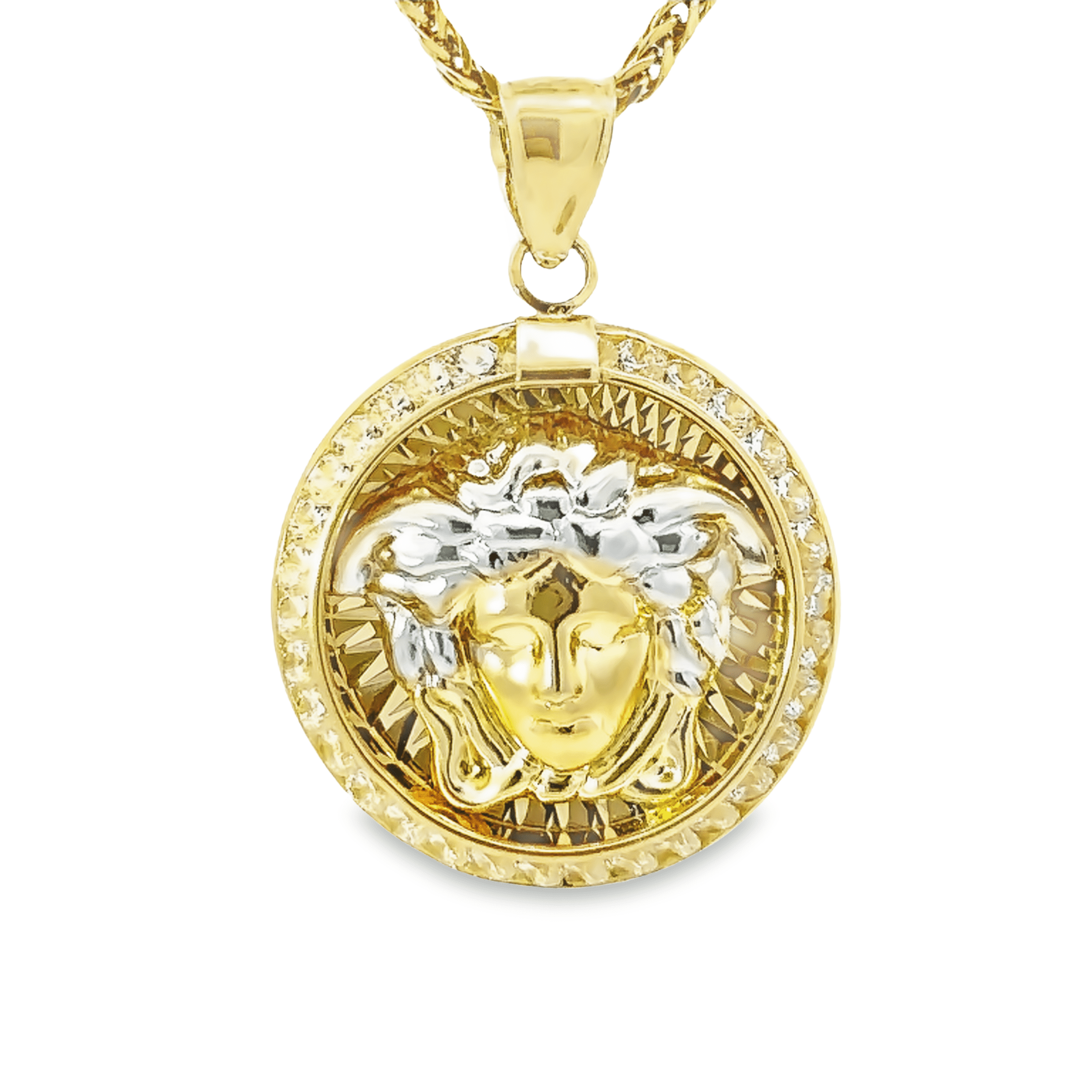 10K Gold Two Tone Medusa Head Charm - Walmart.com