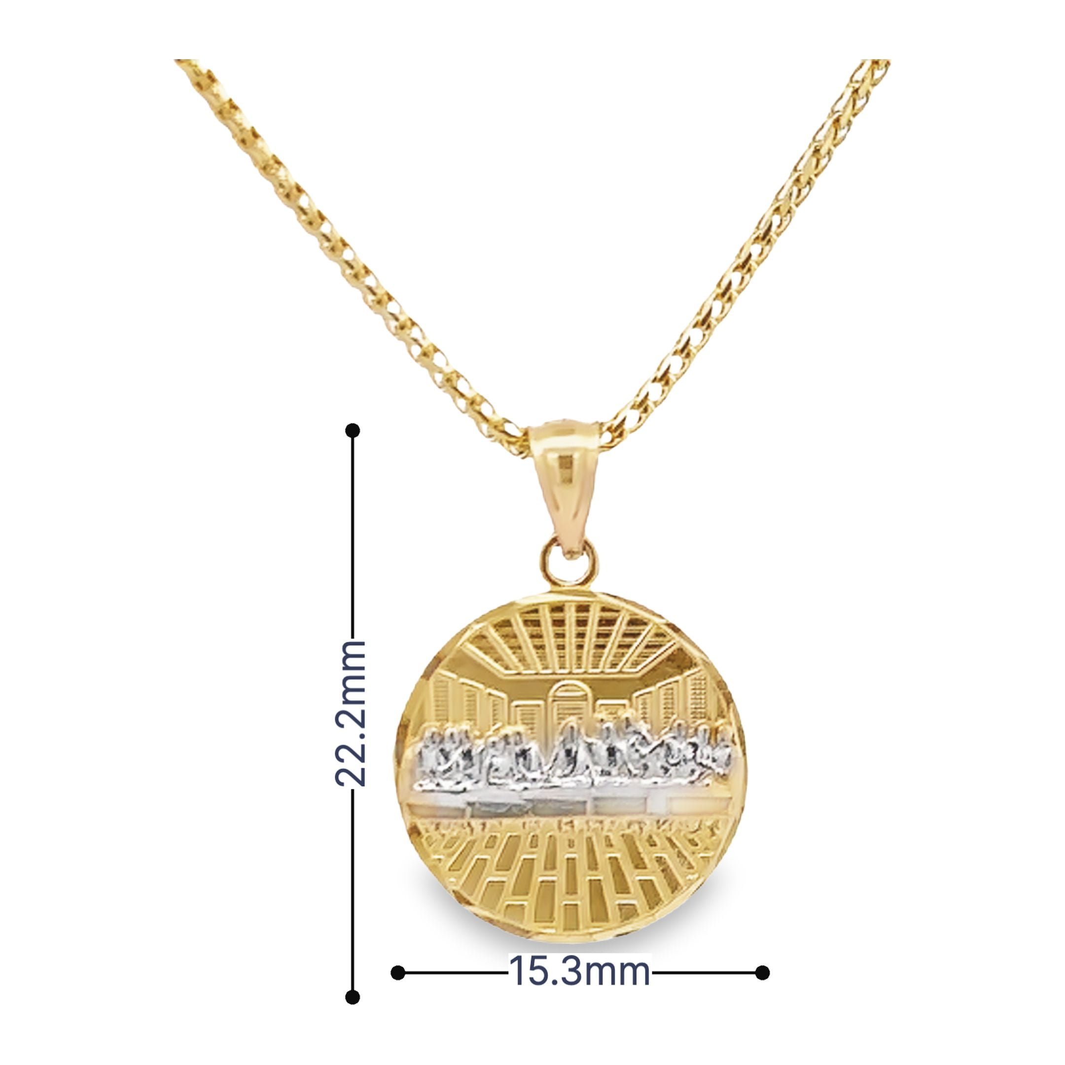 10K Gold Two Tone Round Last Supper Charm - Walmart.com