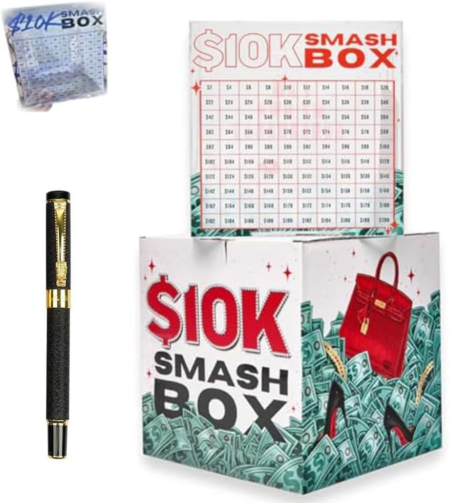 10K Money Smash Box, 10K Smash Box for Money, Budget Planner 10K Cash ...