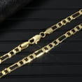 10K Real Solid Yellow Gold Figaro Chain 4mm Necklace High Polished 20 ...