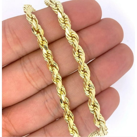 "R.M 10K Yellow Gold Rope Chain Necklace, 5mm, Multiple Lengths 18""-30 ...