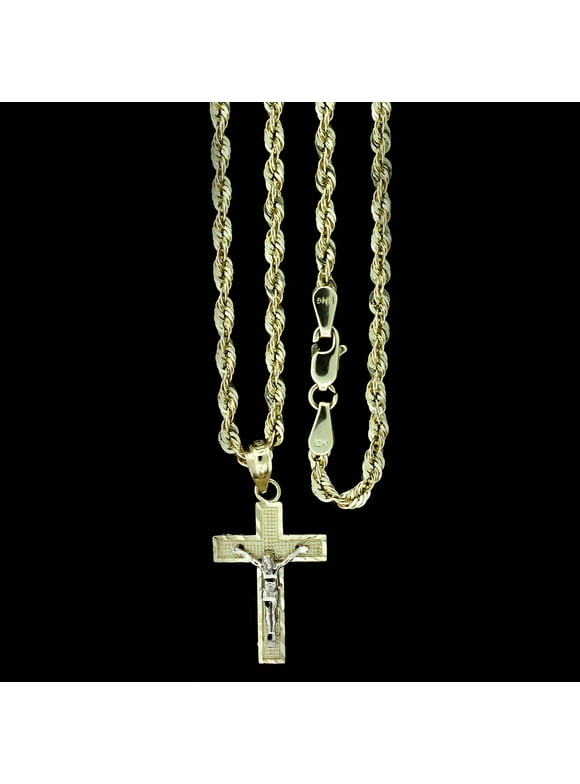 Gold Cross Necklace Jesus