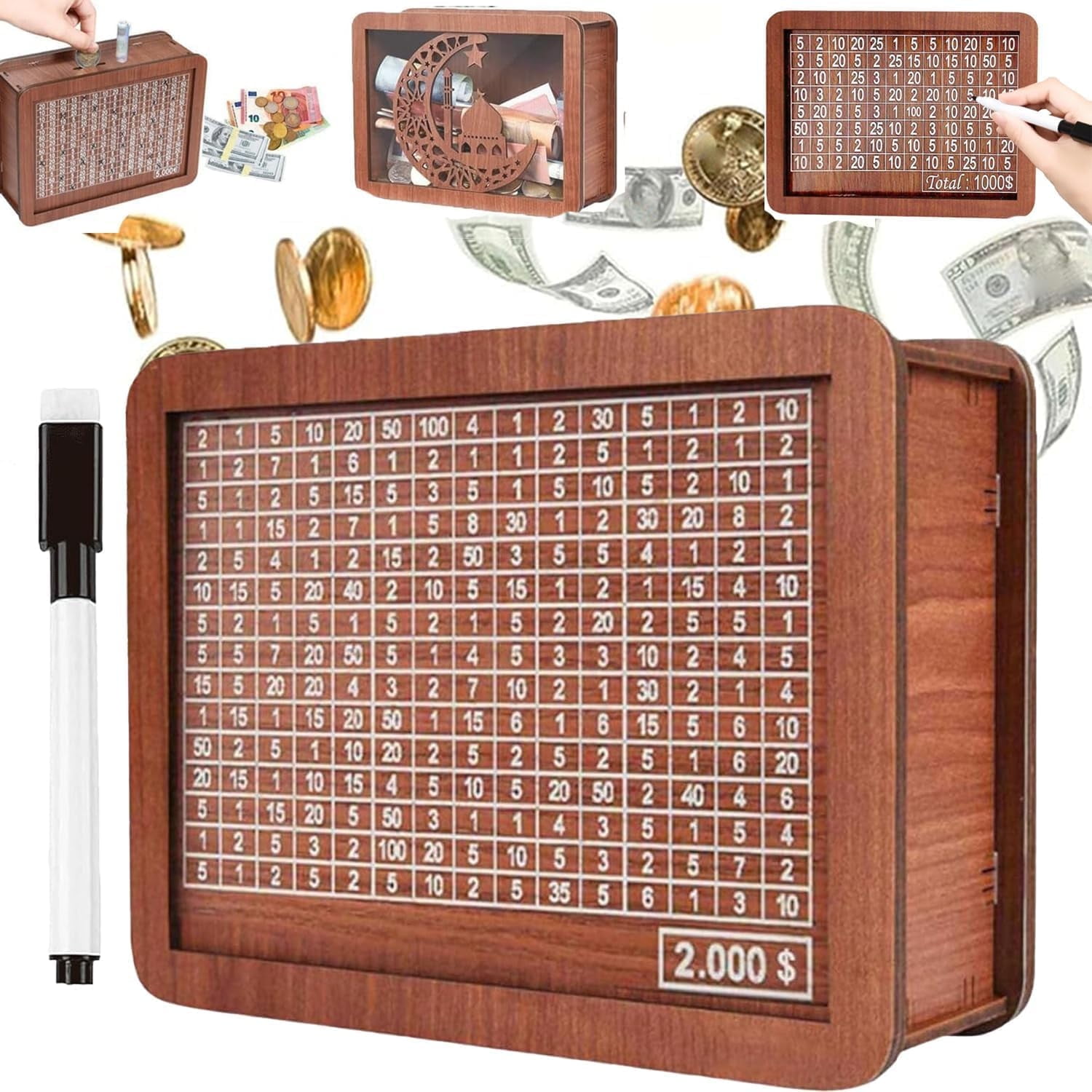 10K Smash Box, Smash Box for Money, 10000 Savings Challenge Box, Money ...