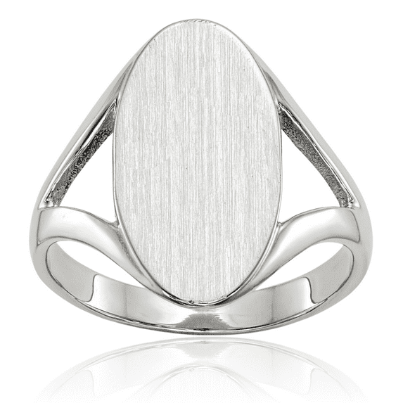 10K Solid White Gold Custom Engraved Signet Ring Handmade Personalized ...