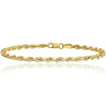 Auriga Fine Jewelry 10K Yellow Gold 2.5mm Semi-Solid Rope 7" Chain ...