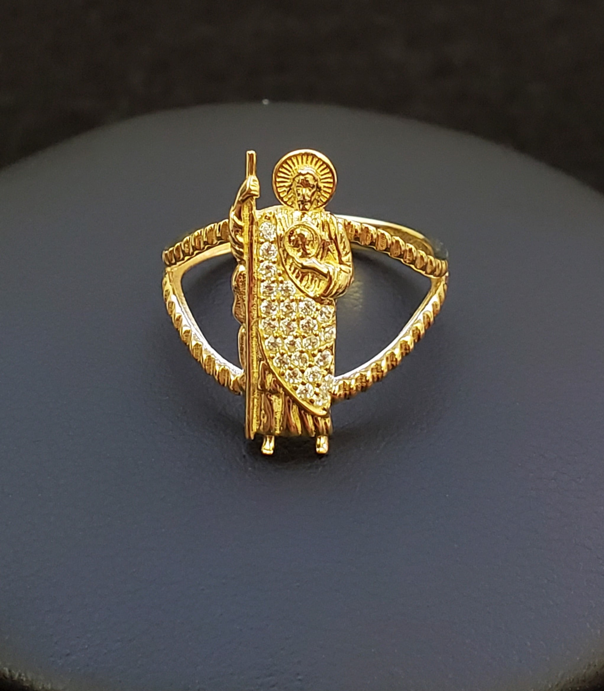 GDIOnline 10K Solid Yellow Gold Saint Jude Ring, Women's Jewelry ...