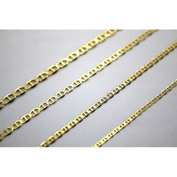 10K Solid Yellow Gold Mariner Chain 2mm-7.5mm - Walmart Business Supplies