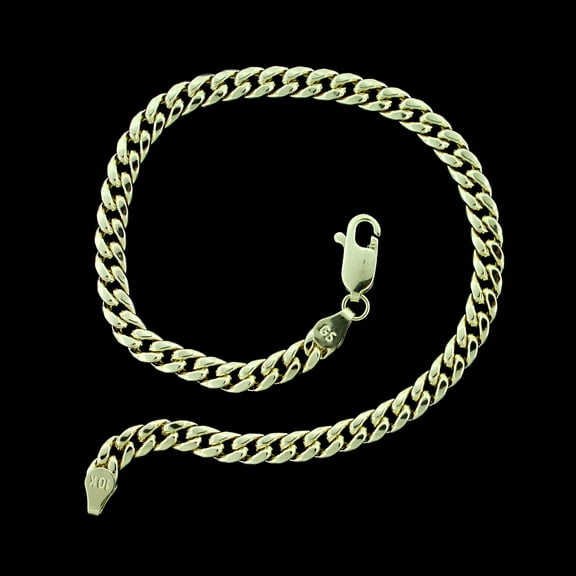 10K Yellow Gold Solid Miami Cuban Link Chain Bracelet Necklace Men ...