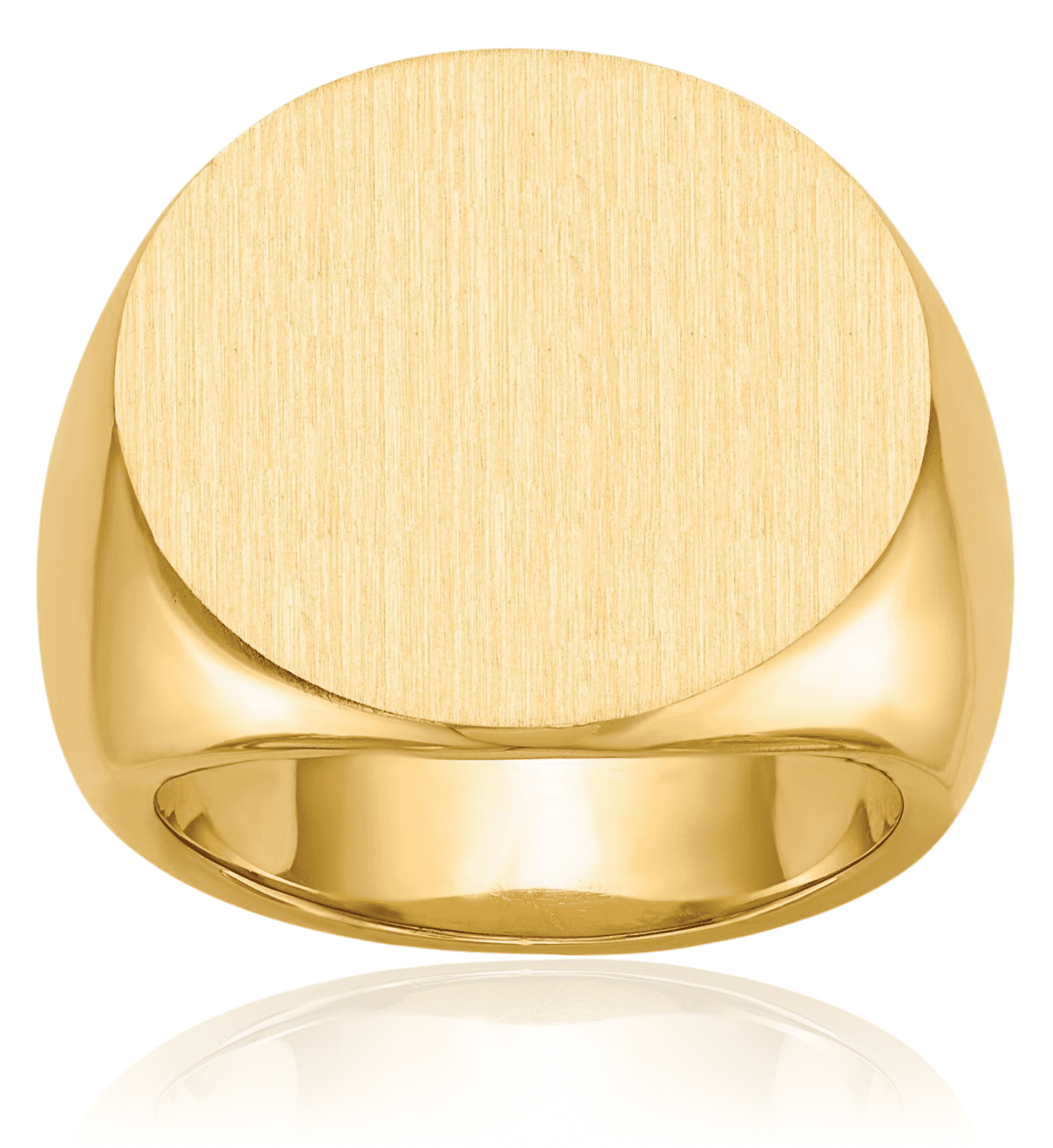 10K Solid Yellow Gold Mens Custom Engraved Signet Ring Handmade ...