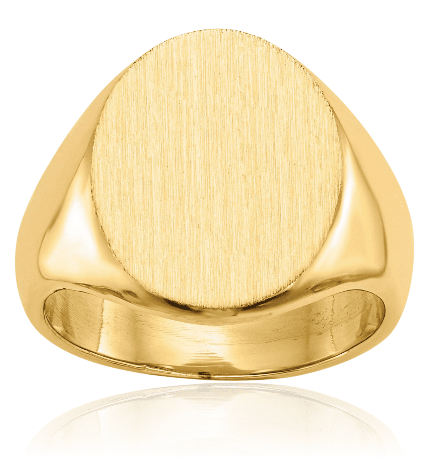 10K Solid Yellow Gold Mens Custom Engraved Signet Ring Handmade ...